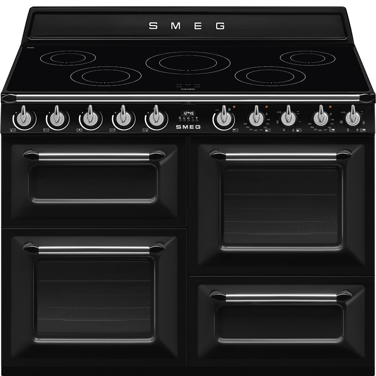 Smeg 110x60 cm Victoria Full Electric Cooker with Induction Hob - Blac ...