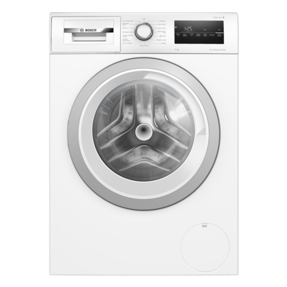 Bosch Series 4, Washing machine, front loader, 9 kg, 1400 rpm - White ...