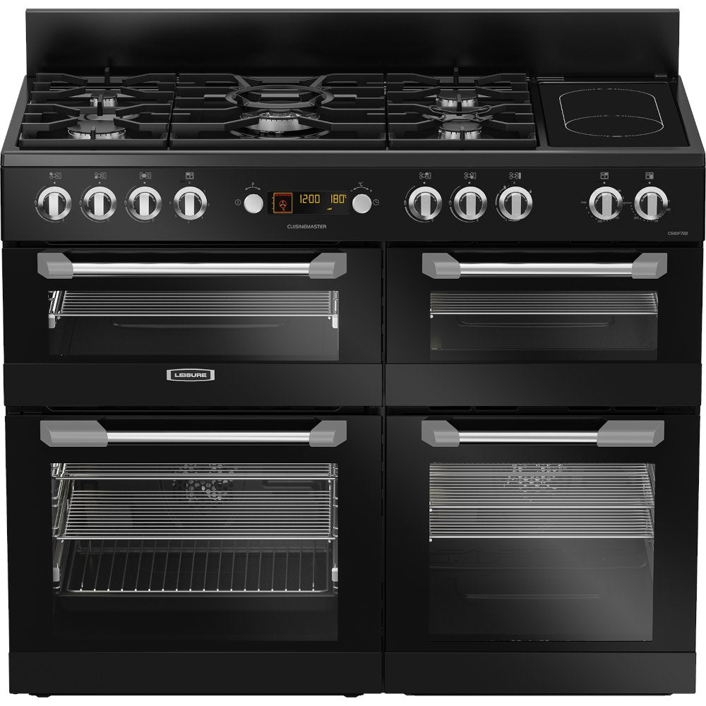 LEISURE Cuisinemaster 110cm Dual Fuel Triple Oven Black || CS110F722K ...