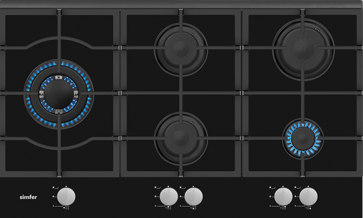 SIMFER 90cm Built-in Gas on Glass Hobs || SIMH9G.W5044.HB — IRWINS ...